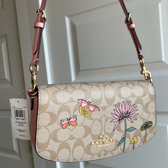 Coach | Bags | Coach Butterfly Signature Canvas Shoulder Bag | Poshmark